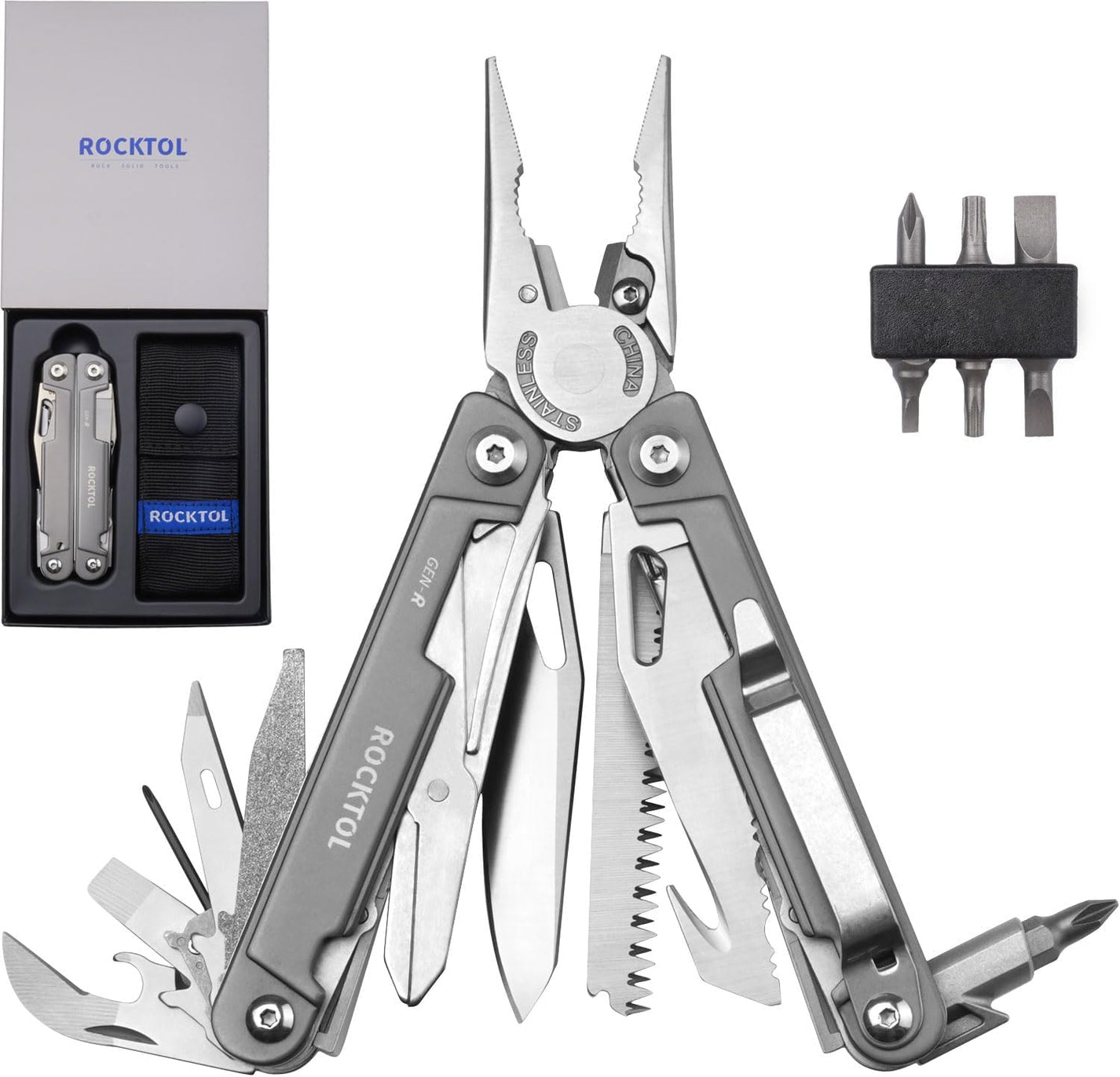 NEW! ROCKTOL GEN-R Multitool with VG10 Knife Blade 27-in-1 Multi-tool – Rocktol